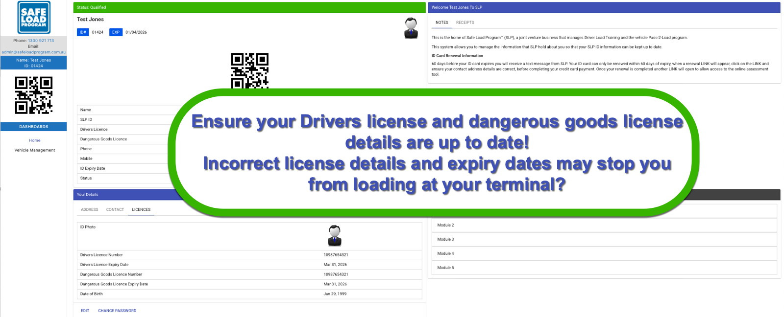 SLP – Safe Load Program